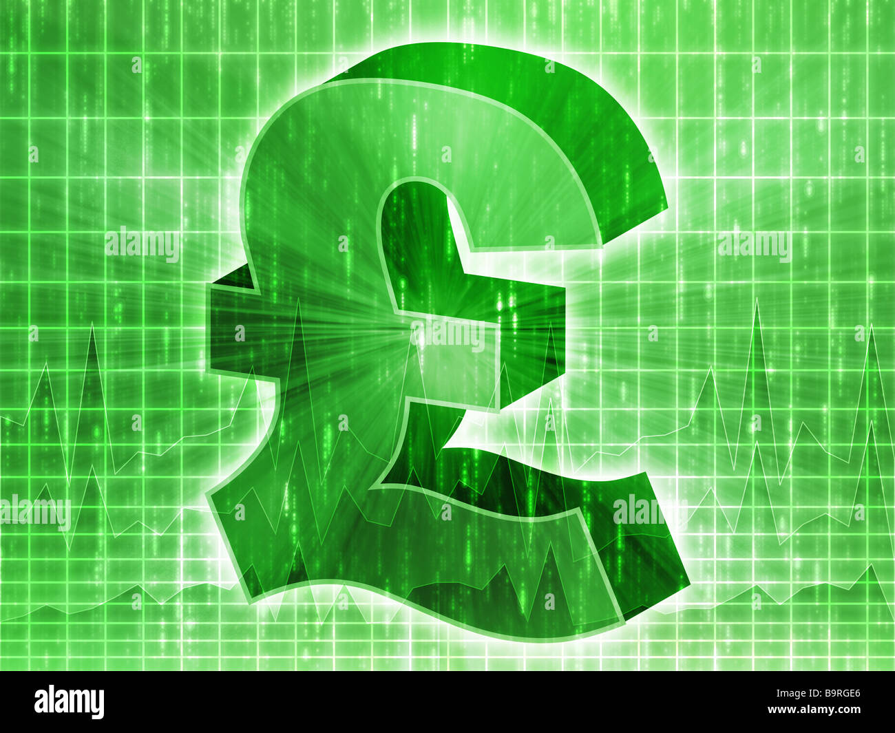 British Pound currency symbol over financial chart diagram Stock Photo ...