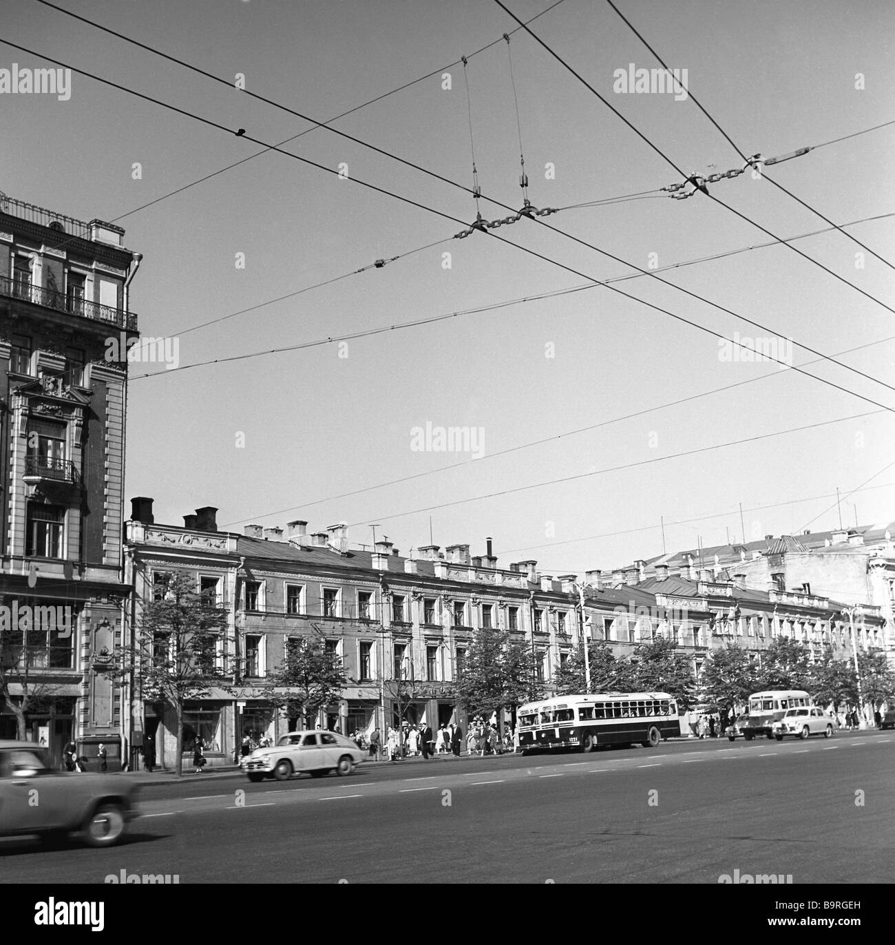 Gorky Street in Moscow 1958 Stock Photo - Alamy