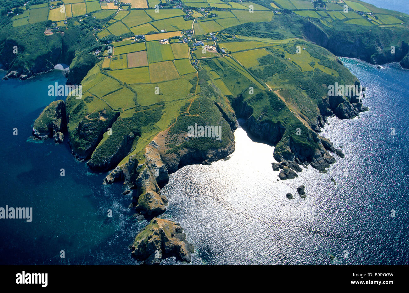 United Kingdom, Channel Islands, Sark Island (aerial view Stock Photo ...