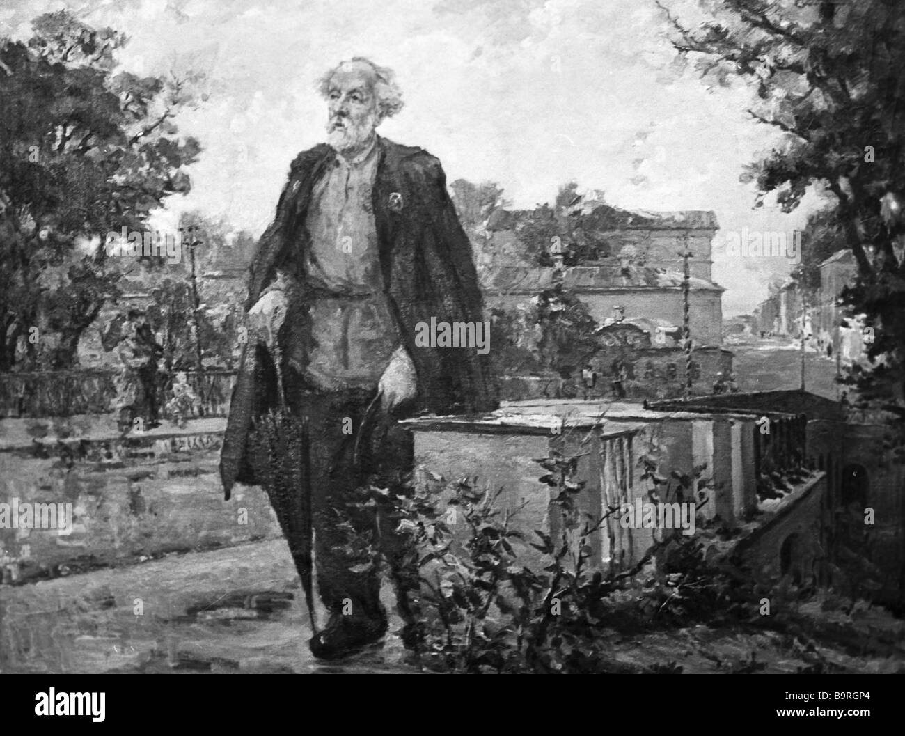 Valentin Lyubimov Konstantin Tsiolkovsky on a Walk The painting ...