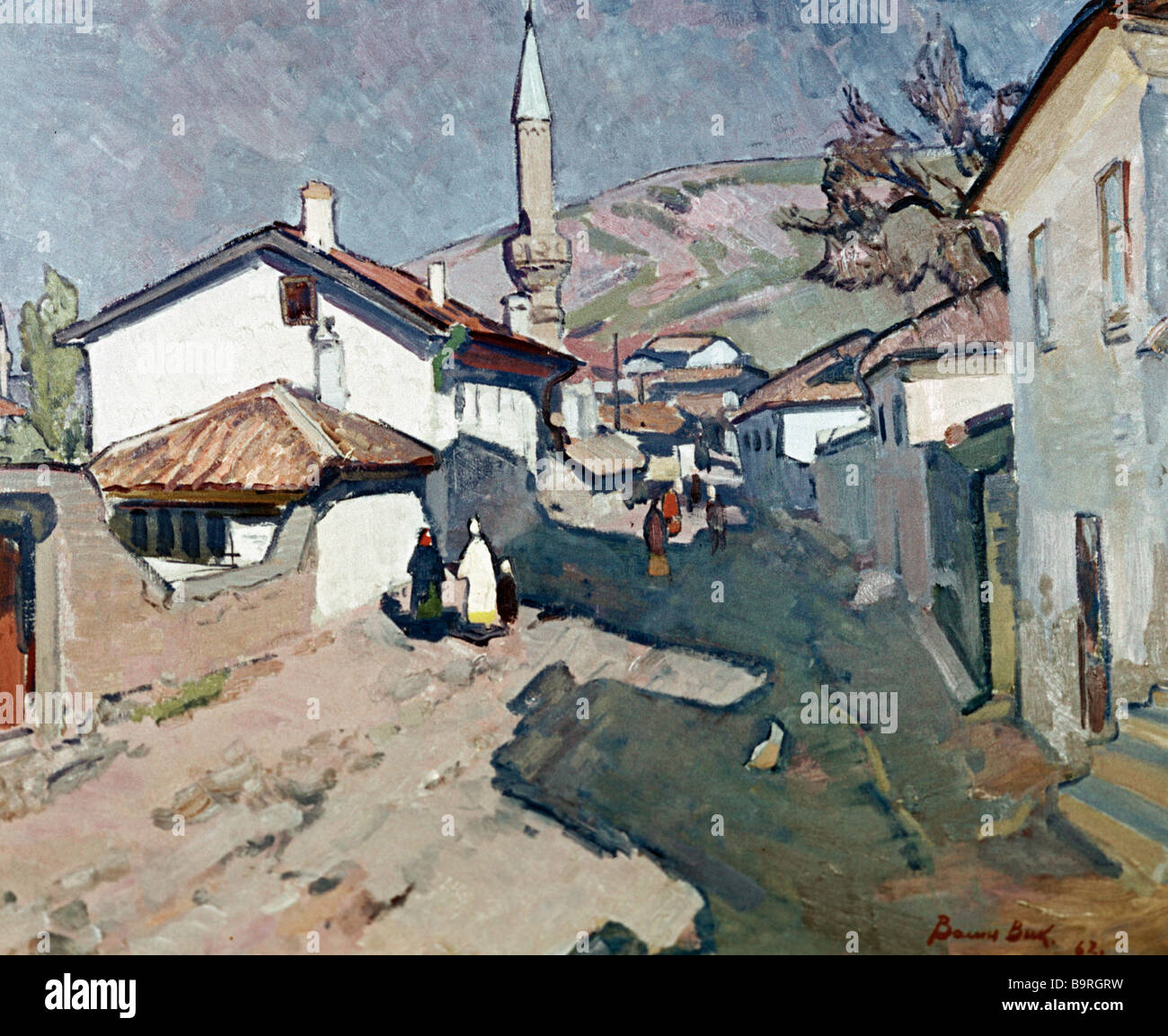 Reproduction of V Vasin s painting Bakhchisarai Stock Photo - Alamy