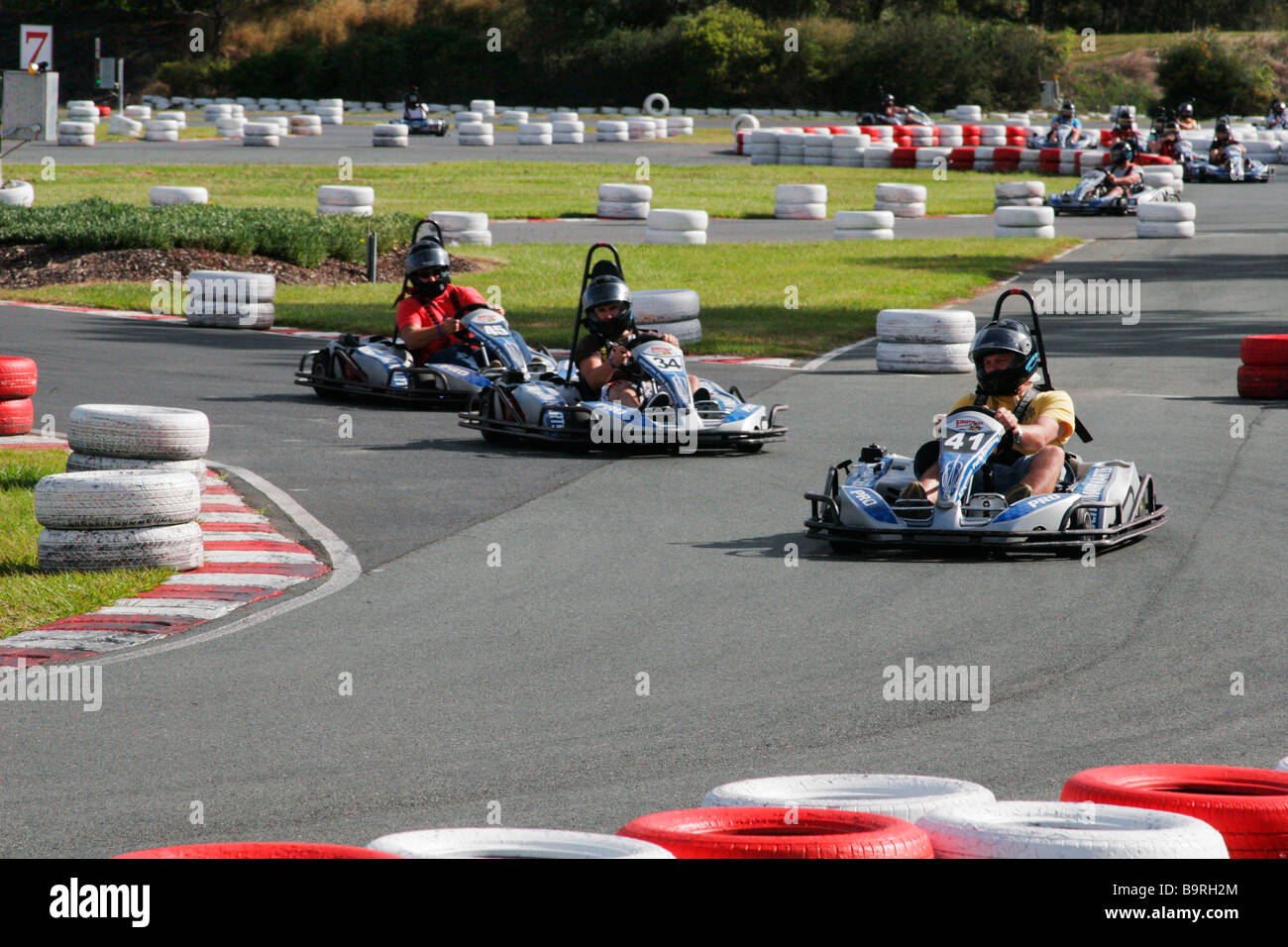 go kart racing Stock Photo - Alamy