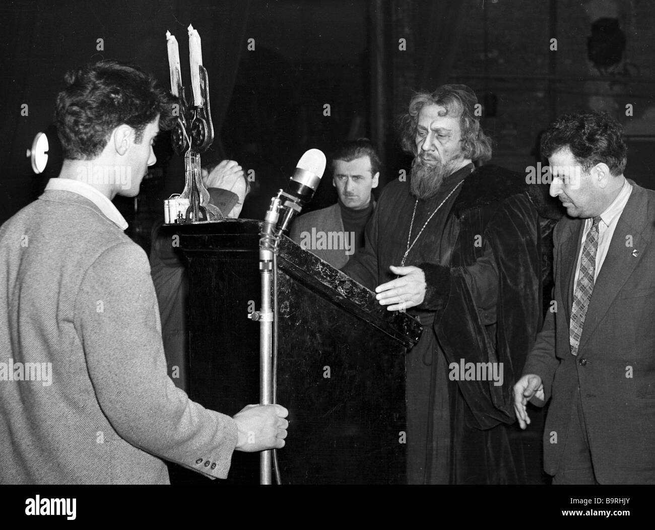 Georgian actor Akaki Khorava as Ivan the Terrible center during the ...