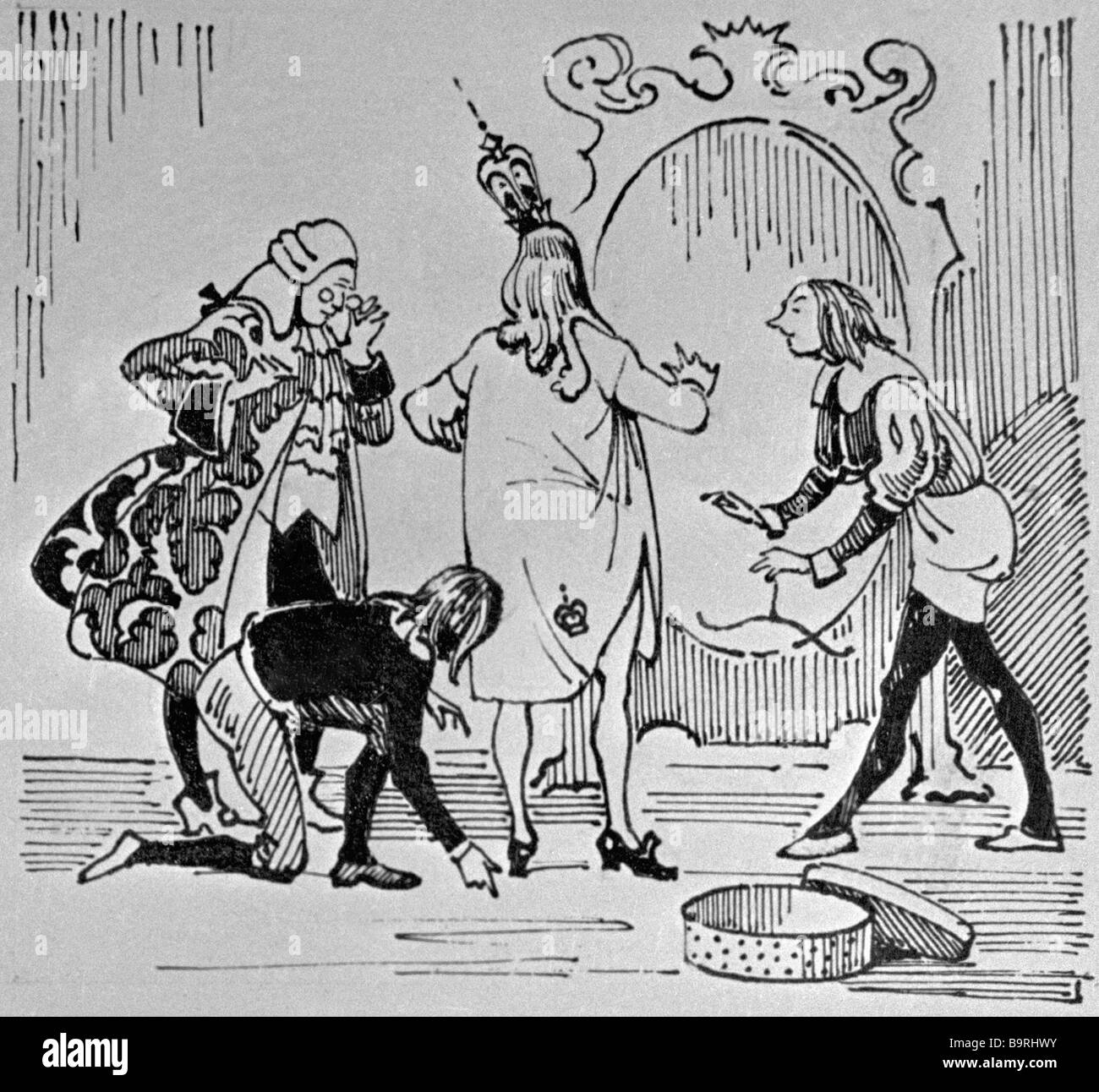 A reproduction of a drawing by Valery Alfeyevsky to The Emperor s new ...