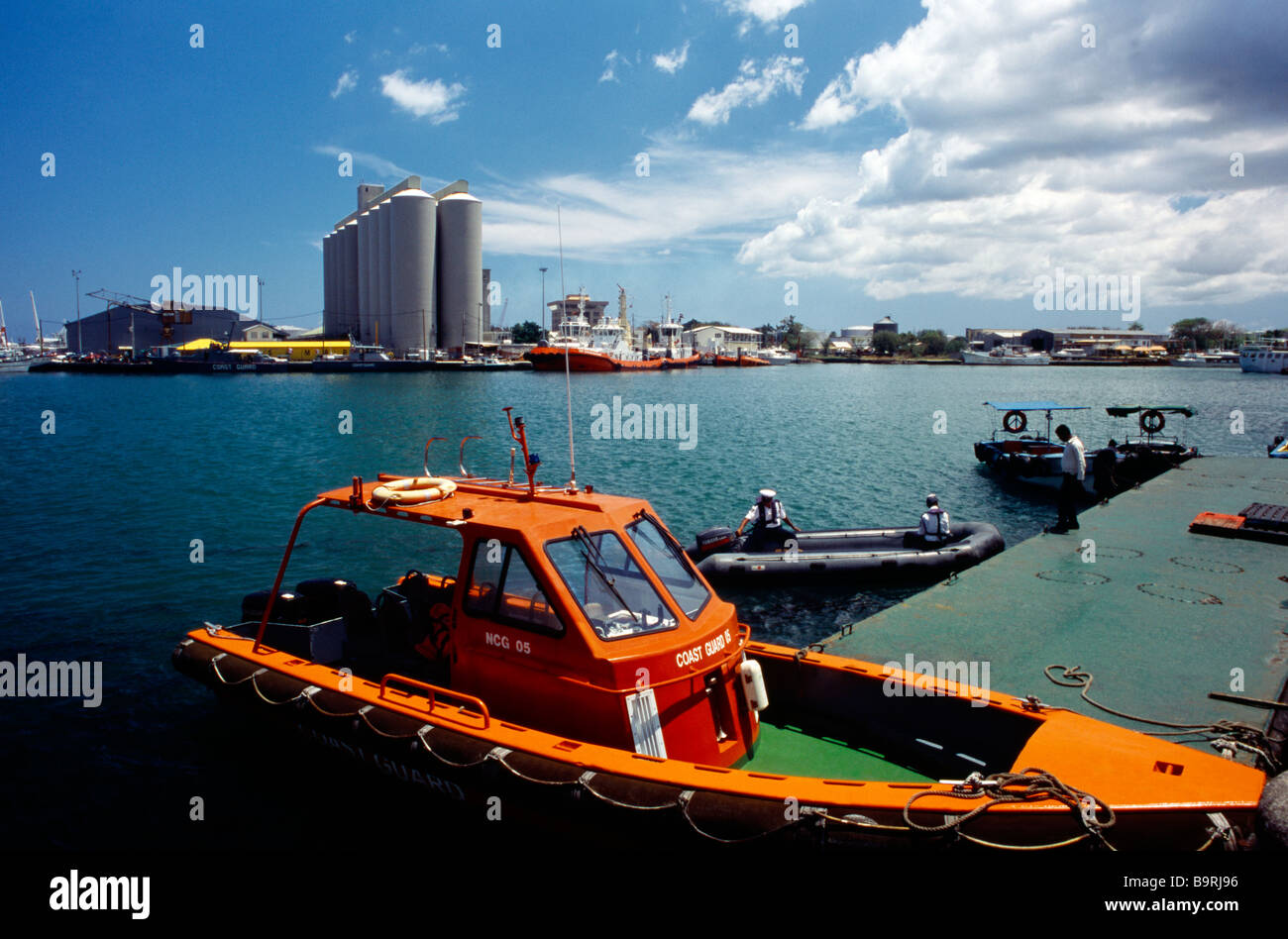 Coast Guard Boat Harbour Port Louis Mauritius Stock Photo - Alamy