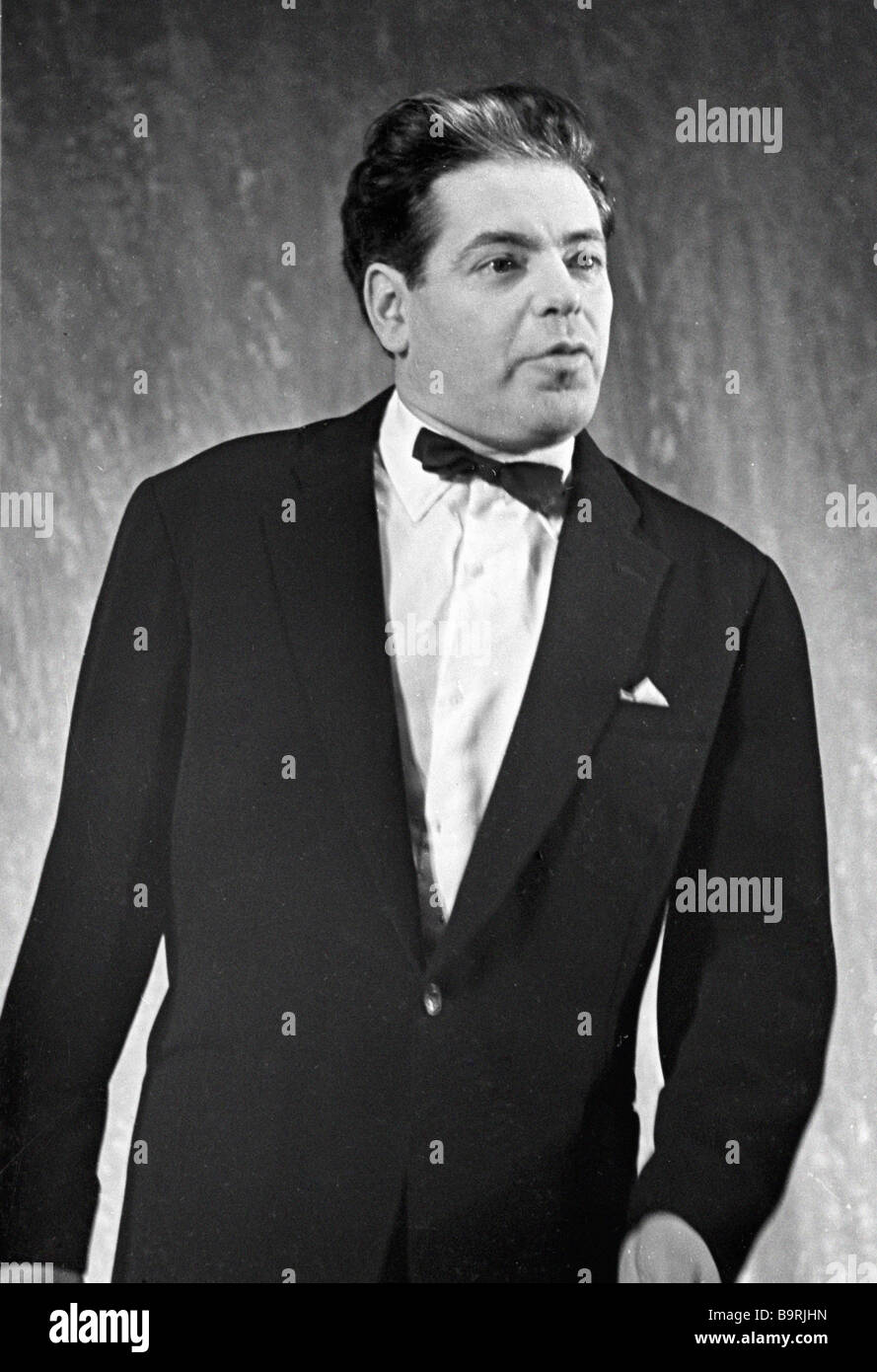 People s Artist of the R S F S R Arkady Raikin performing a satirical ...