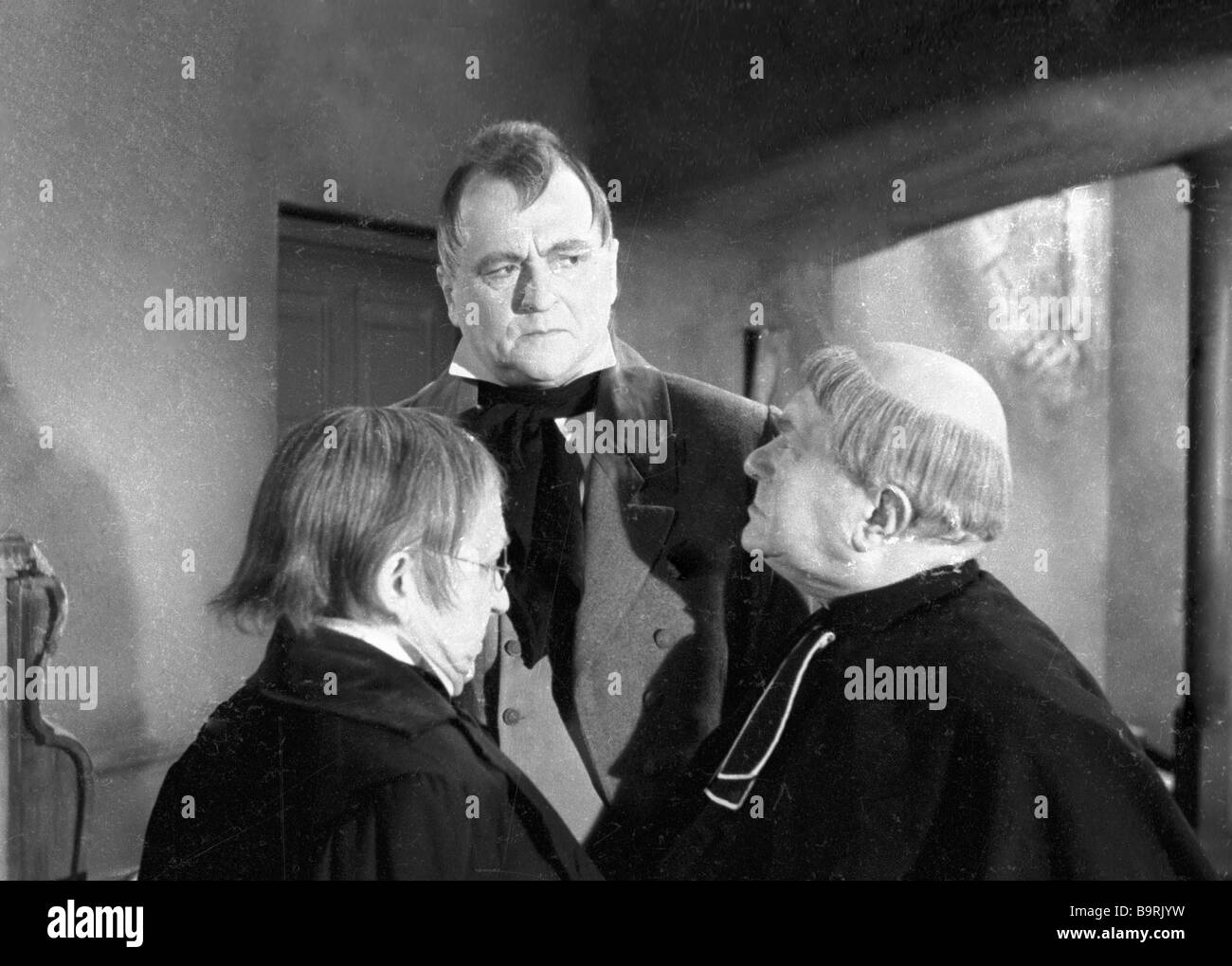 Left to right actors Alexander Gruzinsky as the notary public Yevgeny ...