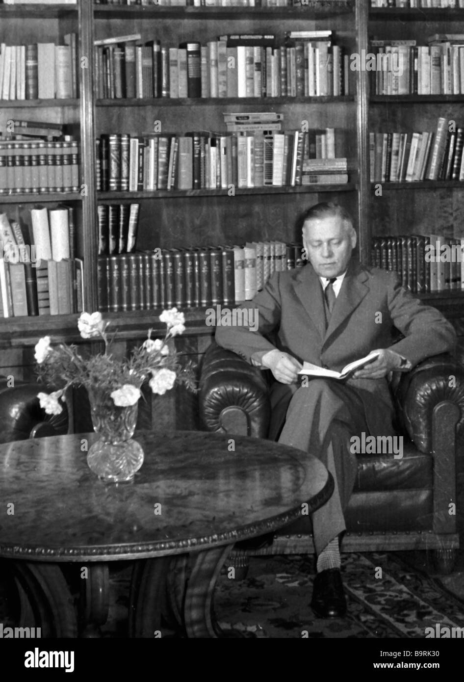 Latvian writer Vilis Lacis in his library Stock Photo - Alamy