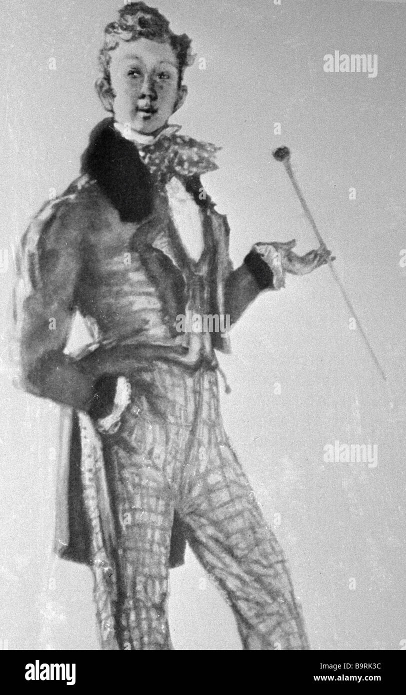 Reproduction of Khlestakov in Yuvenaly Korovin s illustration Nikolai ...