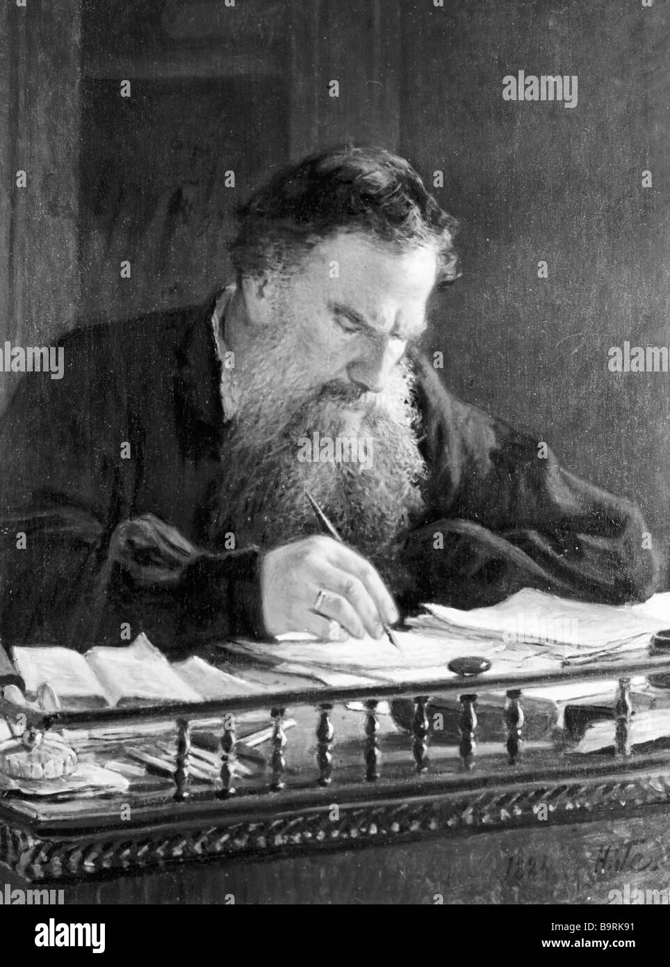 Nikolai Ge Portrait of Leo Tolstoy Stock Photo - Alamy