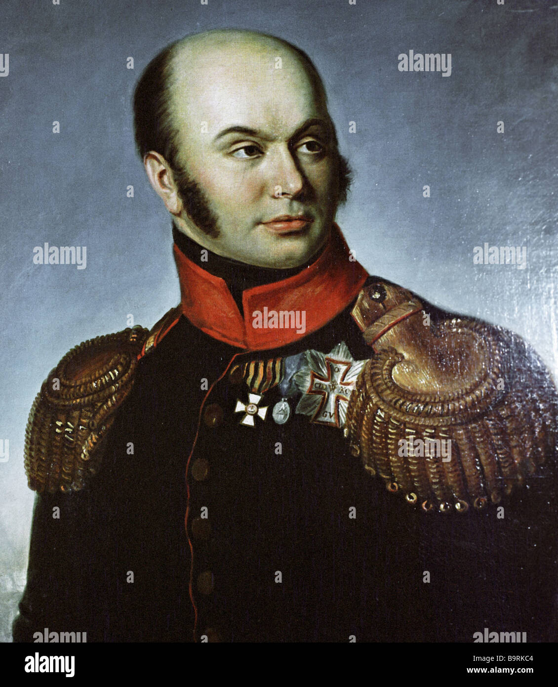 Reproduction of portrait of Mikhail Orlov 1788 1842 by an unknown ...