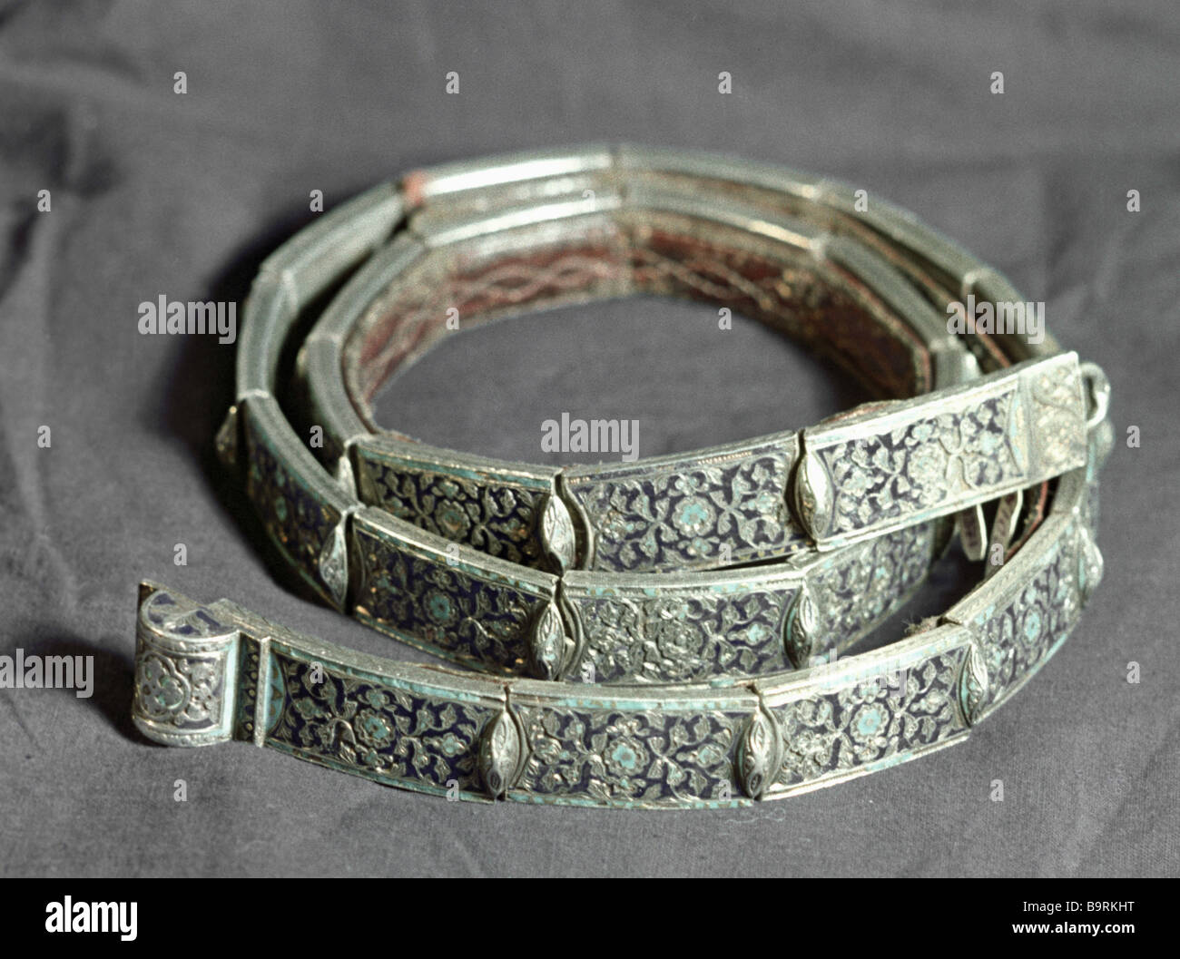 A silver belt the 18th century from a safe of the History Museum in ...