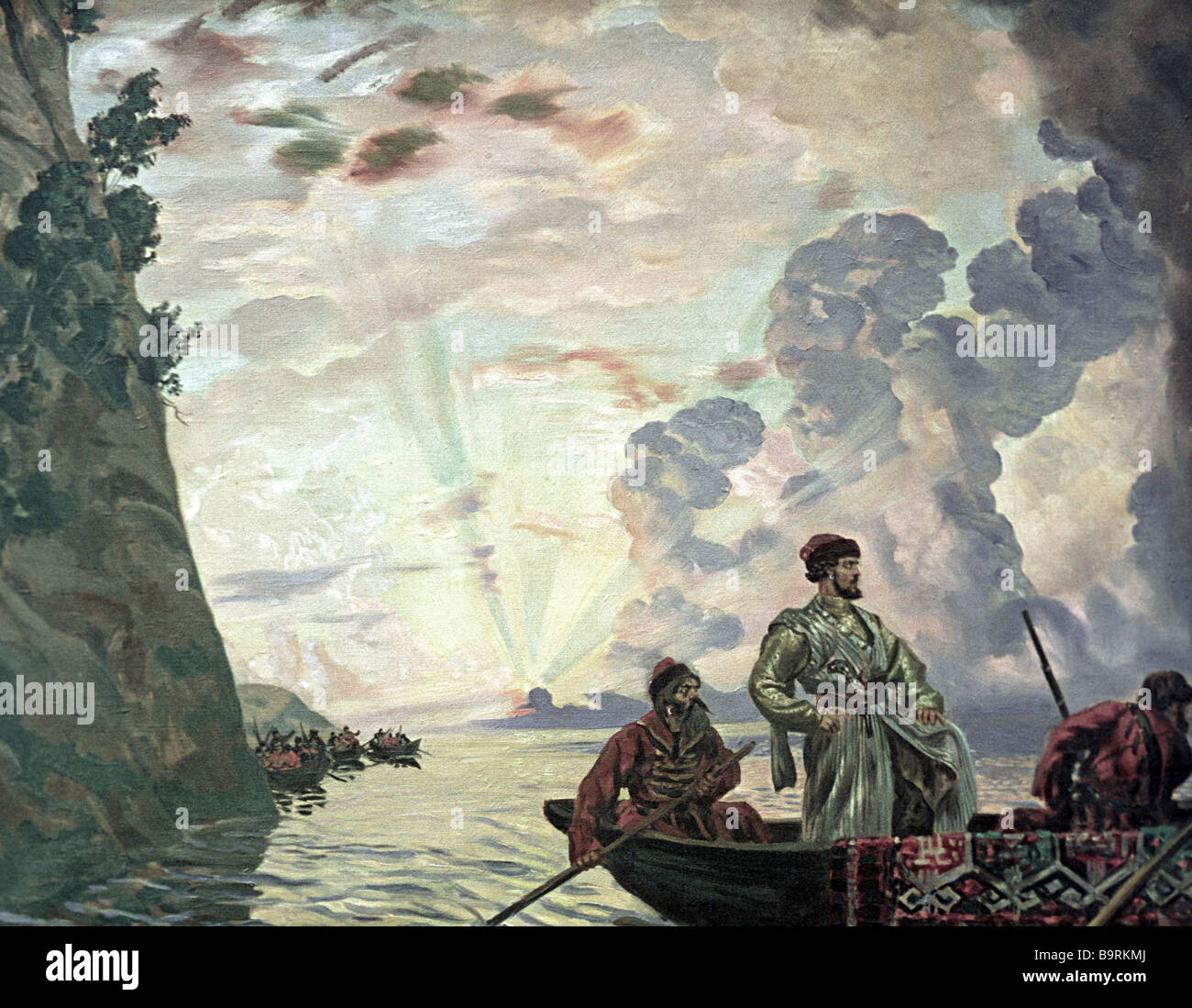Reproduction of Boris Kustodiev s painting Stepan Razin Stock Photo - Alamy