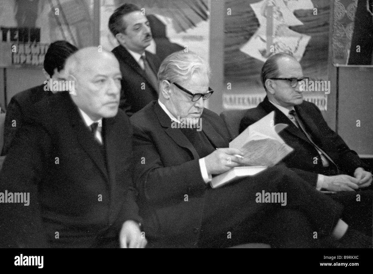 Film director Mikhail Romm right and movie script writer Alexei Kapler ...