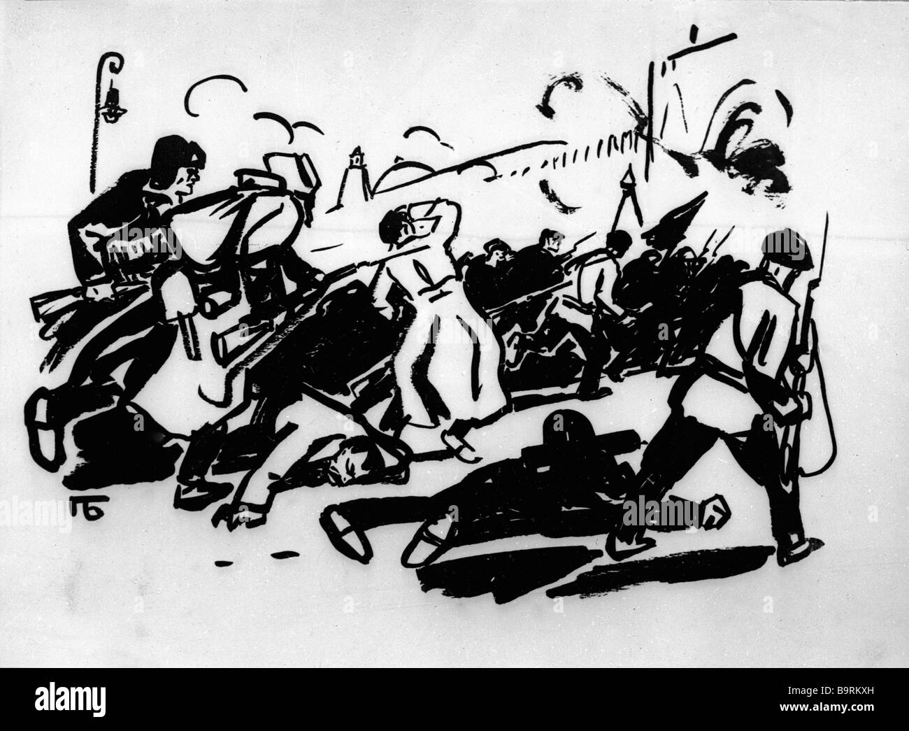 The Storm of the Kremlin From Pavel Bunin s graphic cycle on the 1917 ...
