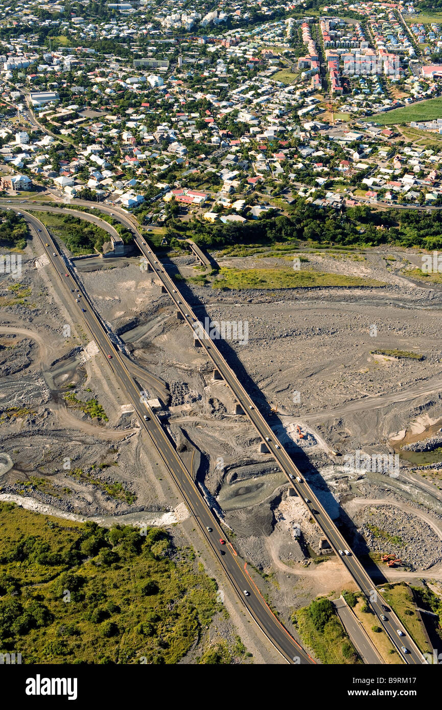 France, Reunion Island, Saint Louis, bridge destroyed by a cyclone in ...
