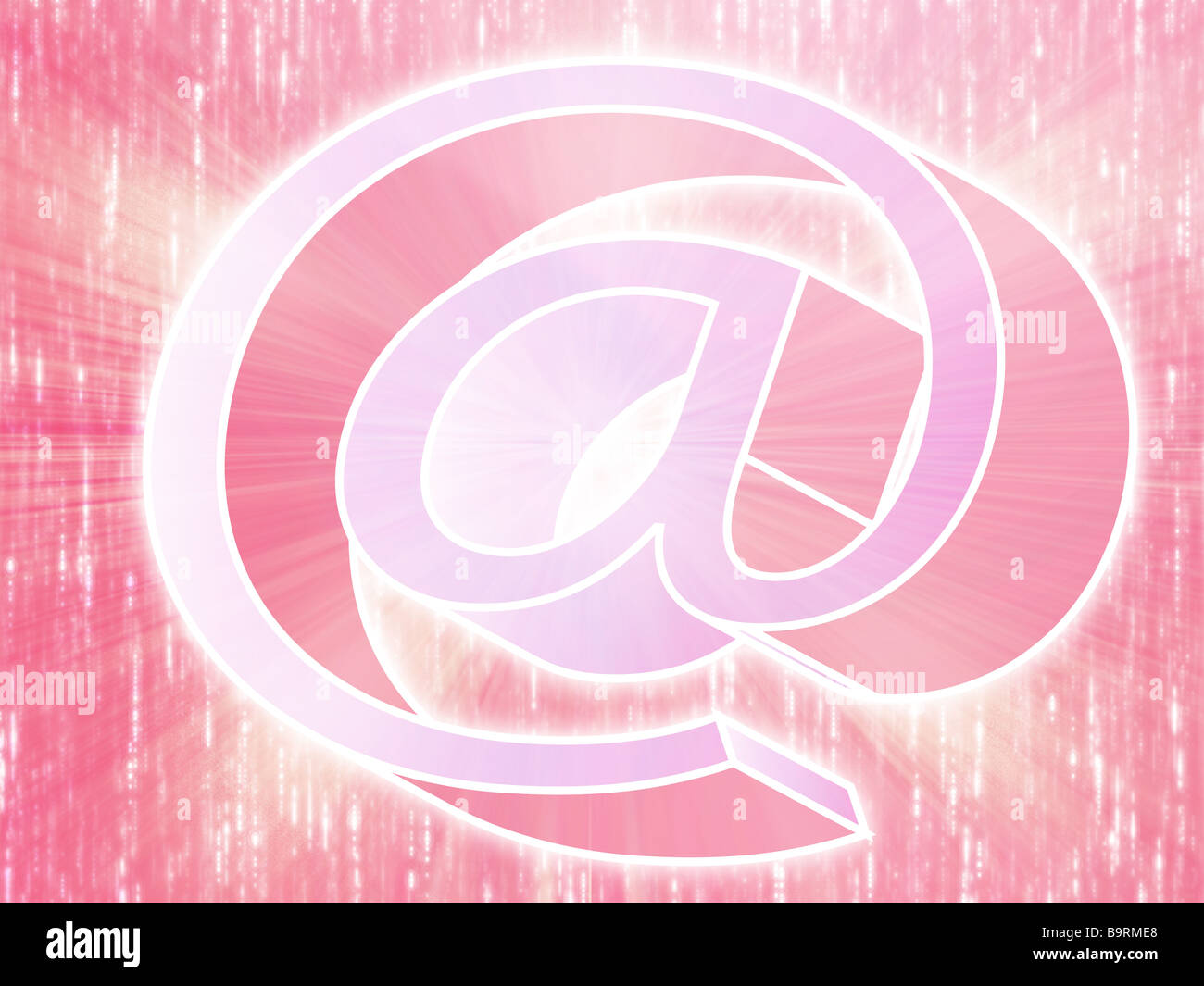 The At internet symbol digital collage illustration Stock Photo - Alamy