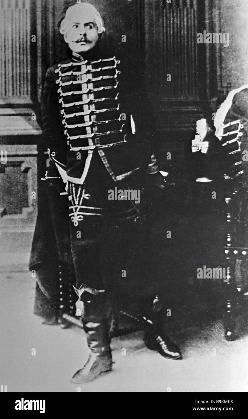 Nikolai Figner singing the role of German in Pyotr Tchaikovsky s opera ...