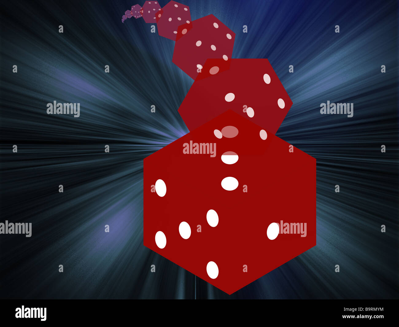 Illustration of translucent rolling red dice showing gambling Stock ...