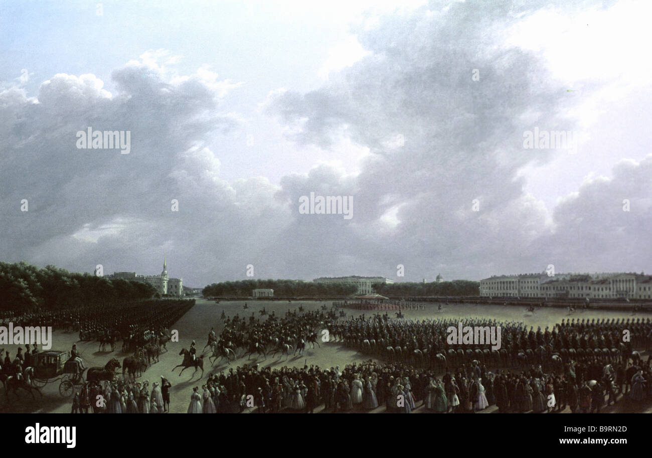 Reproduction of The Parade on Field of Mars painting by Grigori ...