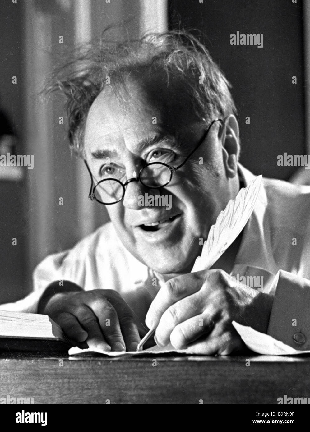 People s Artist of the USSR Mikhail Zharov 1899 1981 reading a story by ...