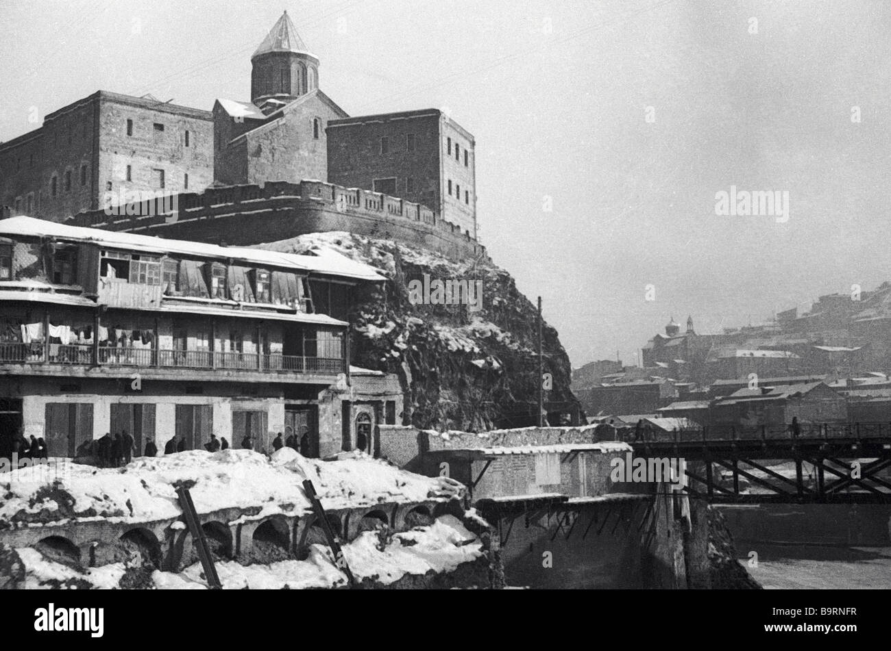 The Metekhi Castle in Tbilisi the Georgian capital Stock Photo - Alamy