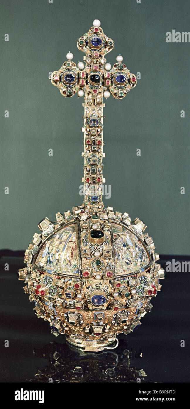 Orb from official attire of Tsar Mikhail Romanov Stock Photo - Alamy