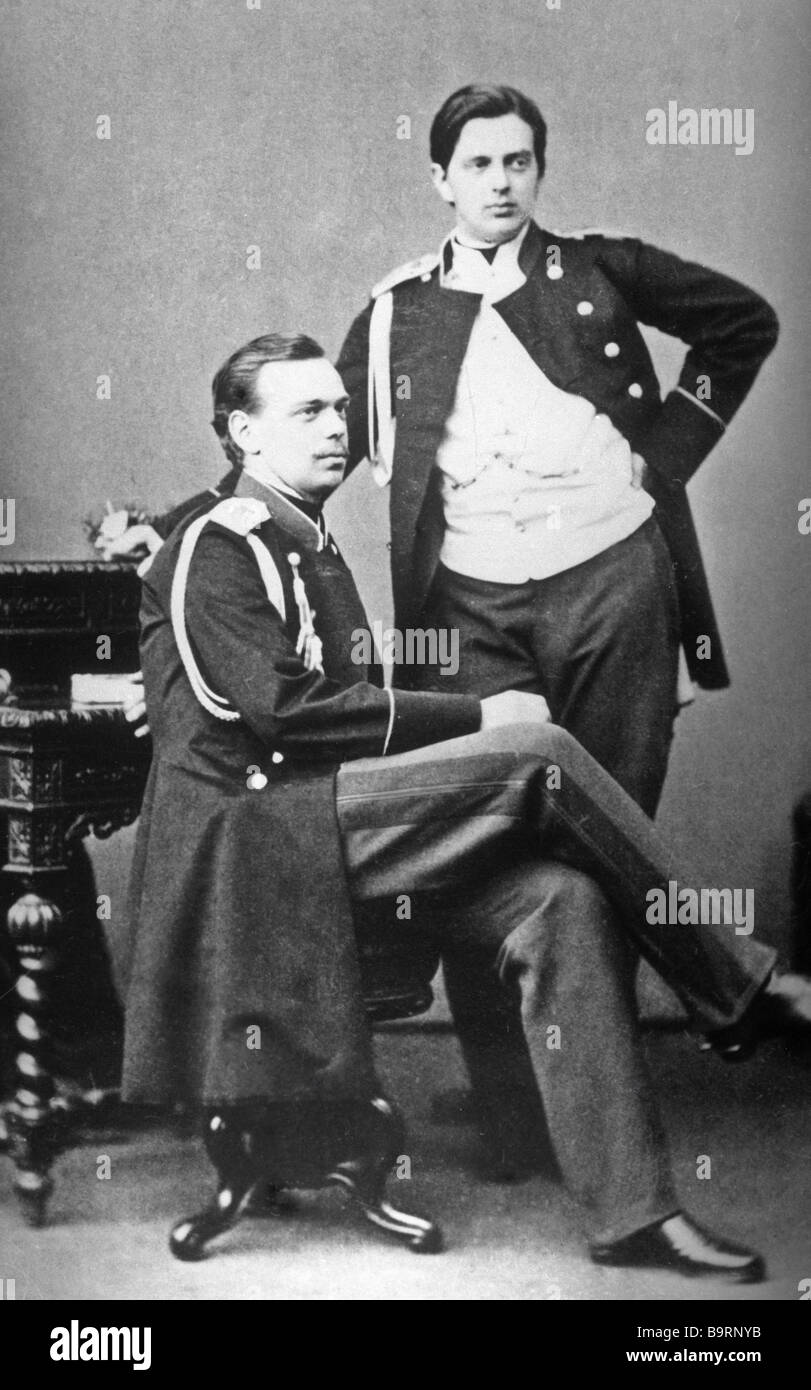 Grand Dukes Alexander Alexandrovich the future Emperor Alexander III ...