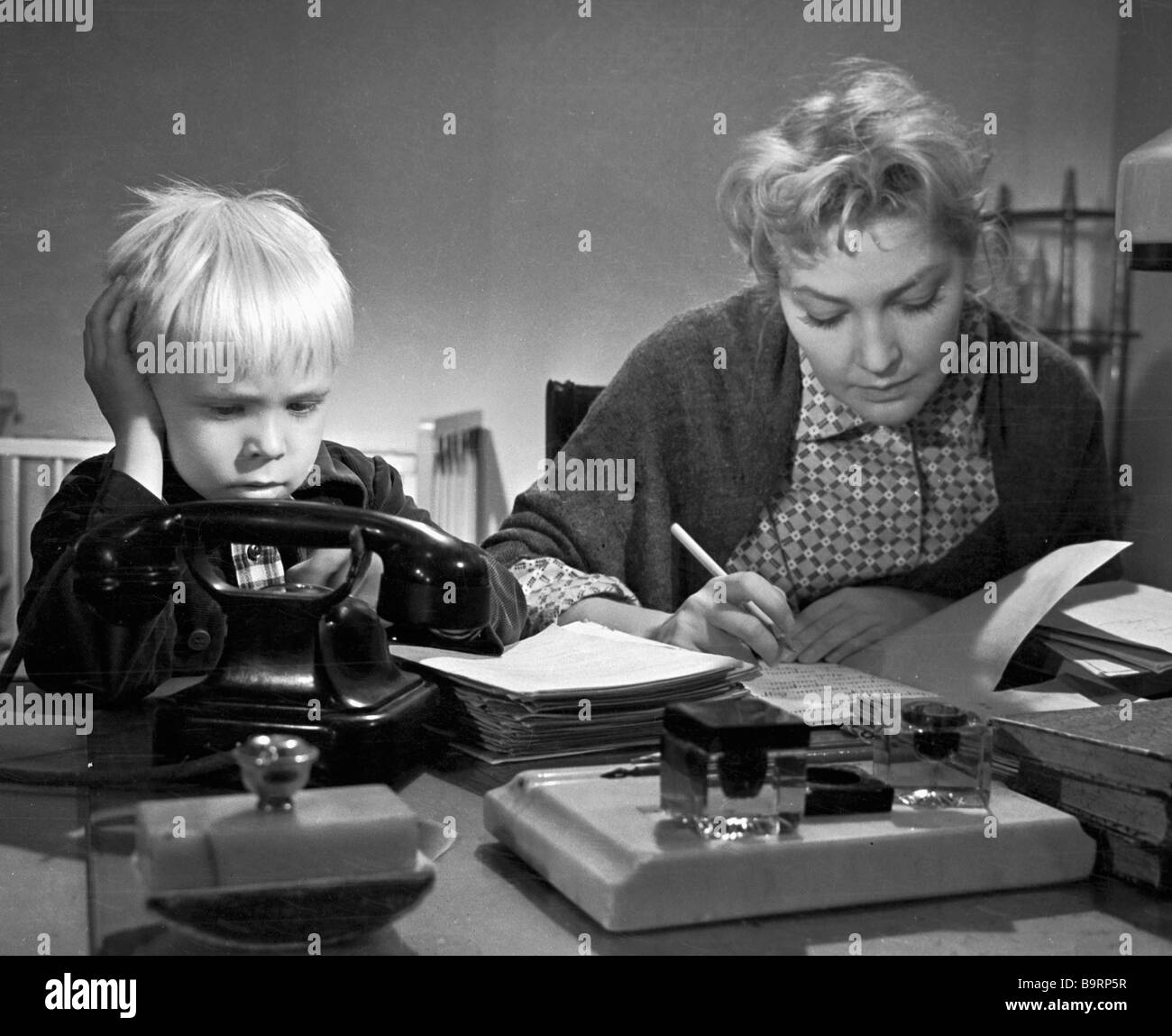 Boris Barkhatov left as Seryozha and Irina Skobtseva right as Maryana ...