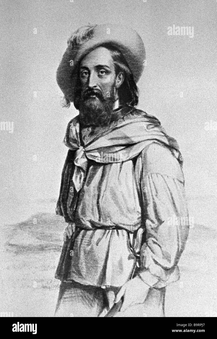 Leader of the Italian national liberation movement Giuseppe Garibaldi ...