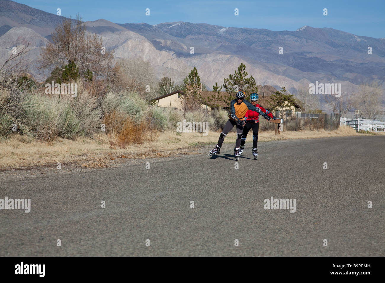 Female roller blading hi-res stock photography and images - Alamy