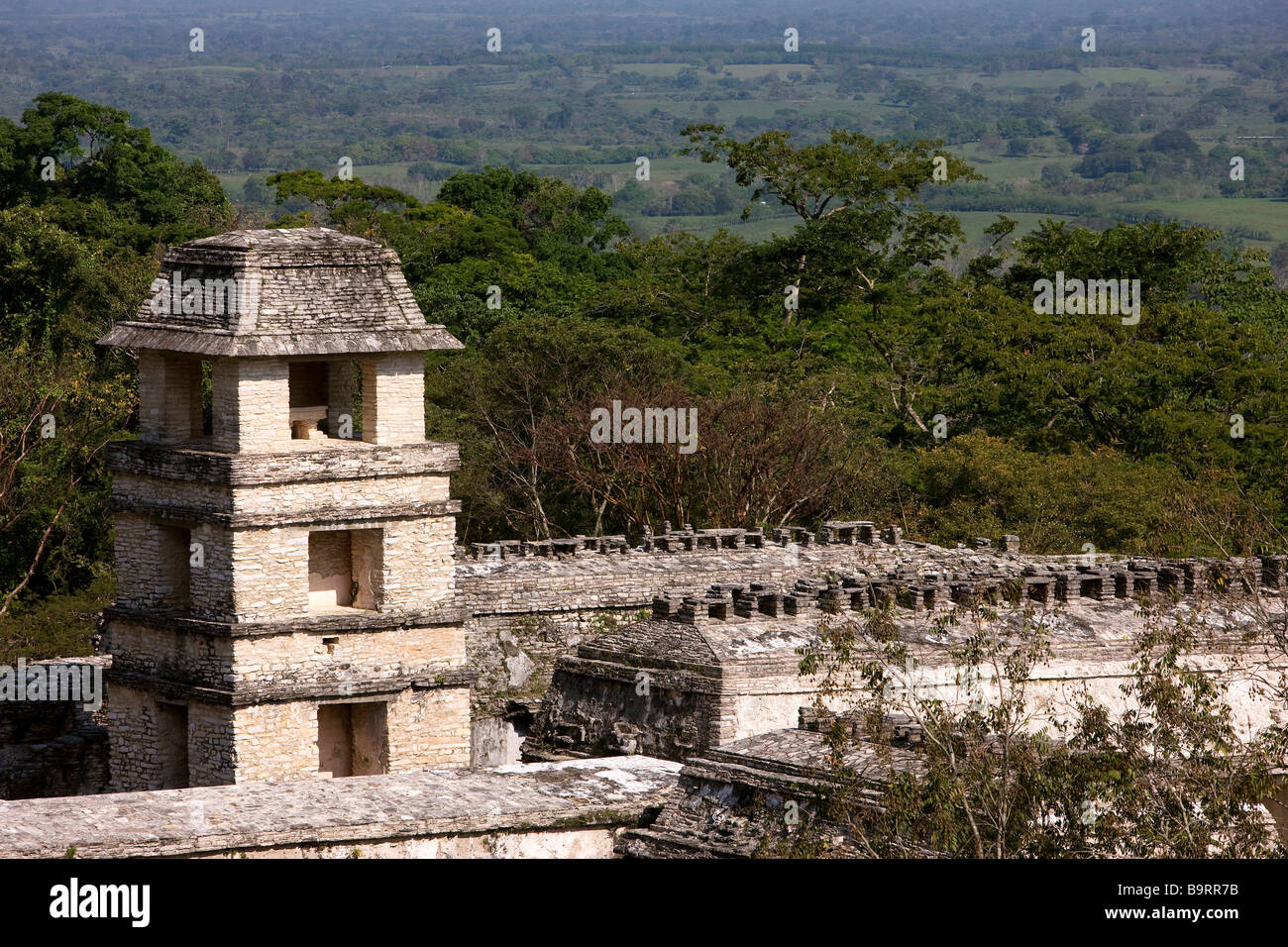 El palacio the palace palenque chiapas maya hi-res stock photography ...