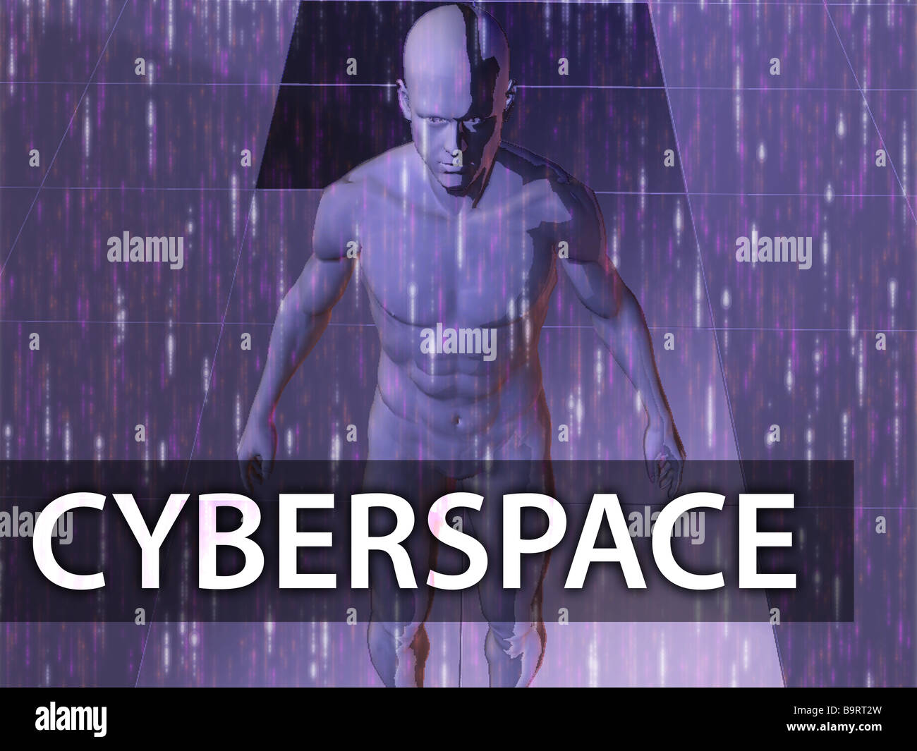 Cyberspace illustration digital virtual avatar abstract Stock Photo - Alamy