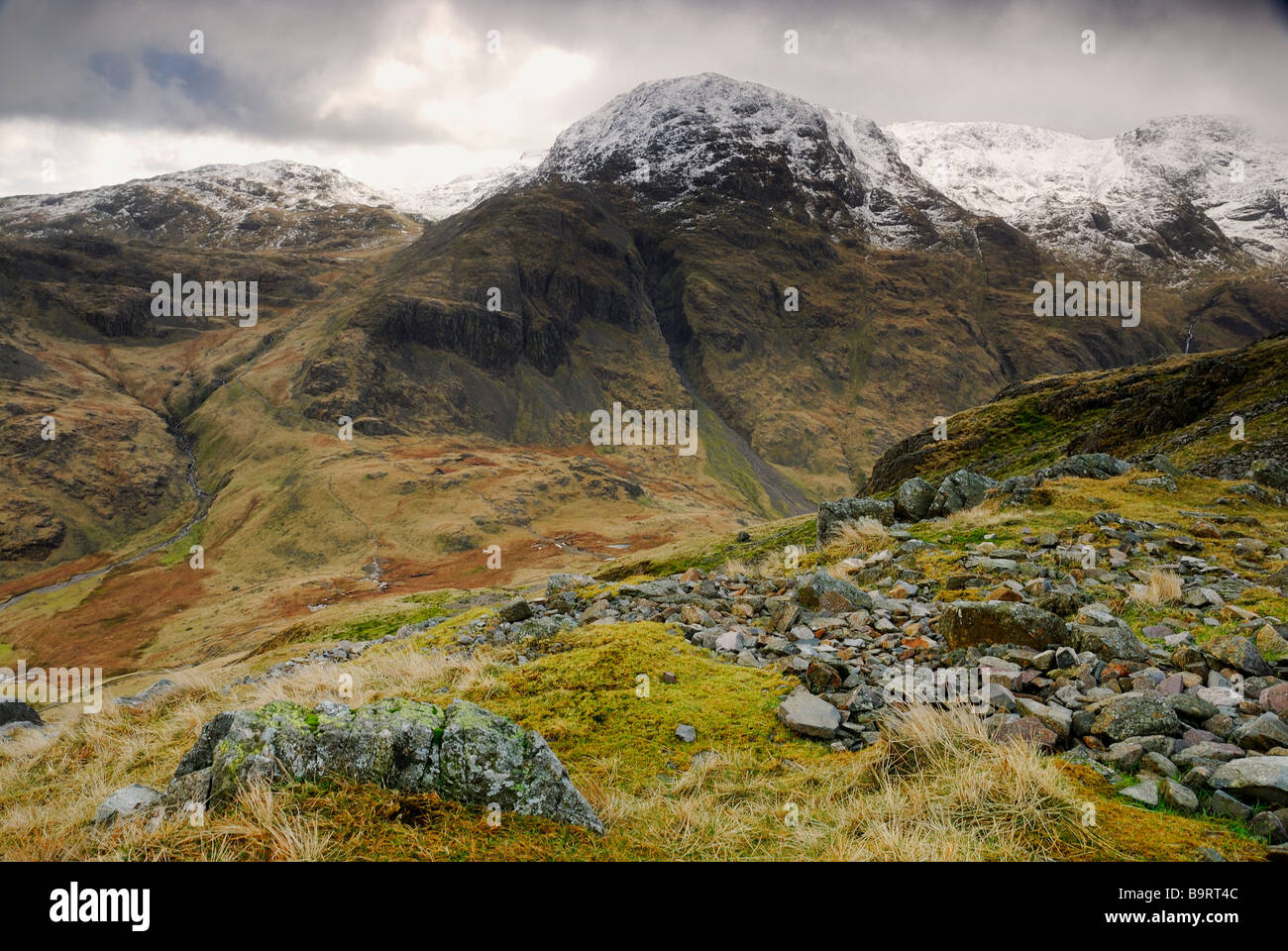 Great End from Great Gable Stock Photo - Alamy