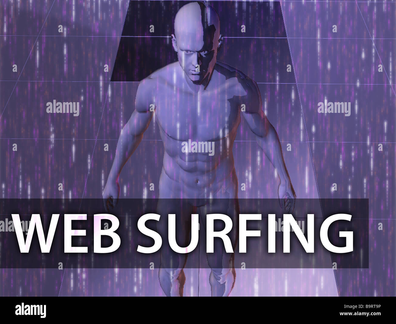 Web surfing illustration digital virtual avatar abstract Stock Photo ...