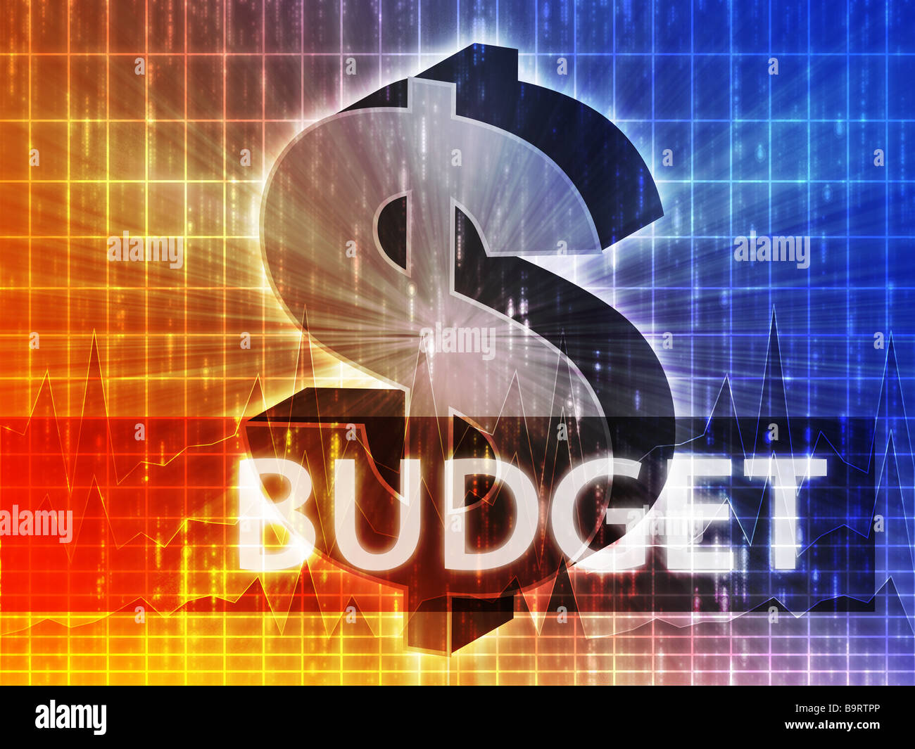 Budget Finance illustration dollar symbol over financial design Stock ...