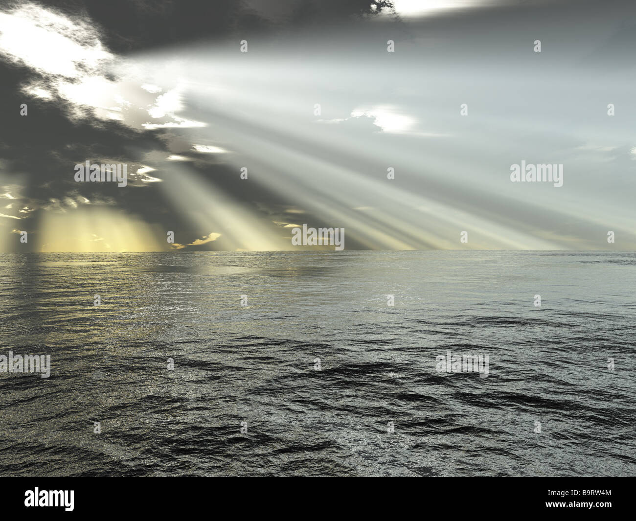rays of light and ocean Stock Photo - Alamy