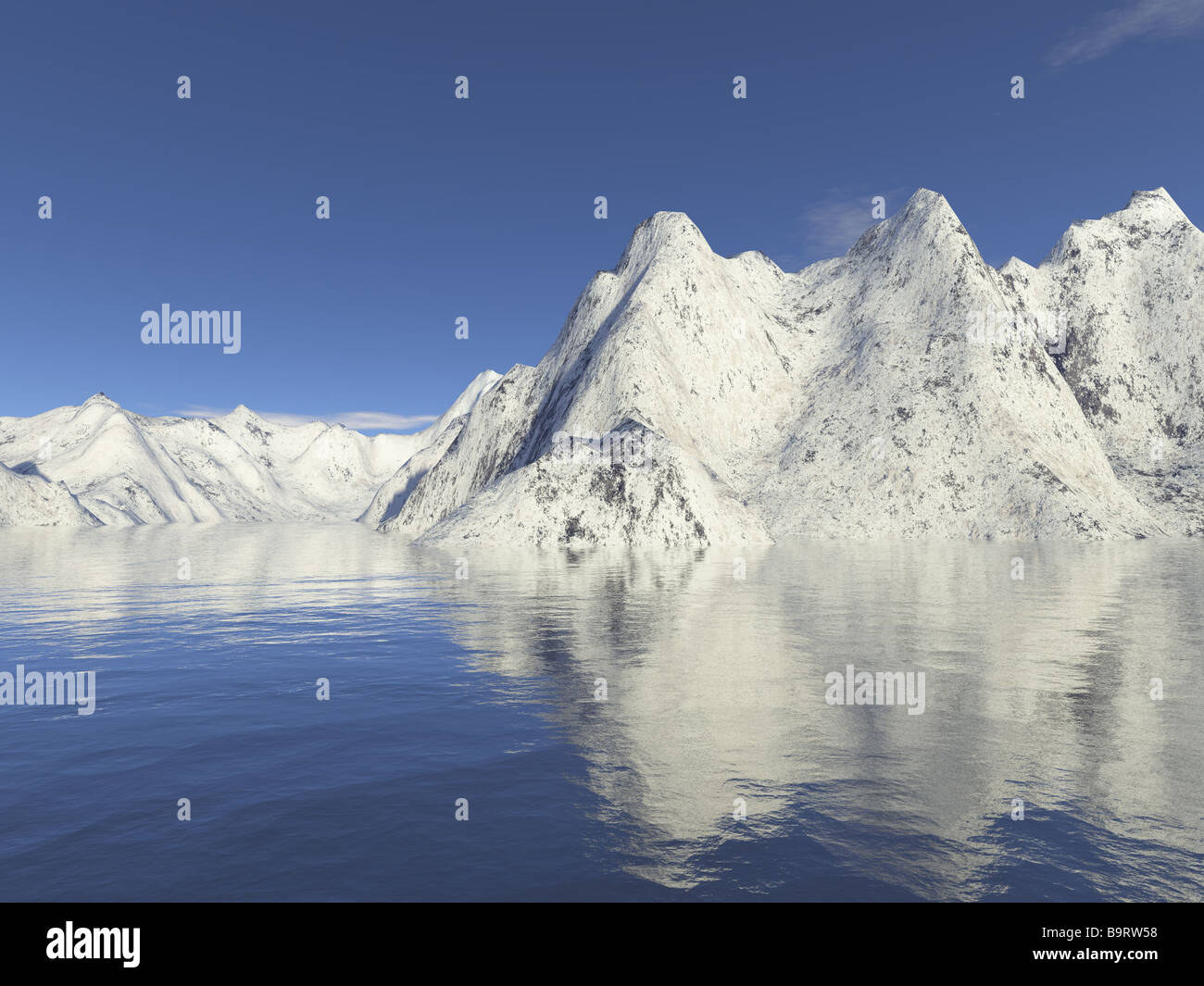 mountain snow and water Stock Photo - Alamy