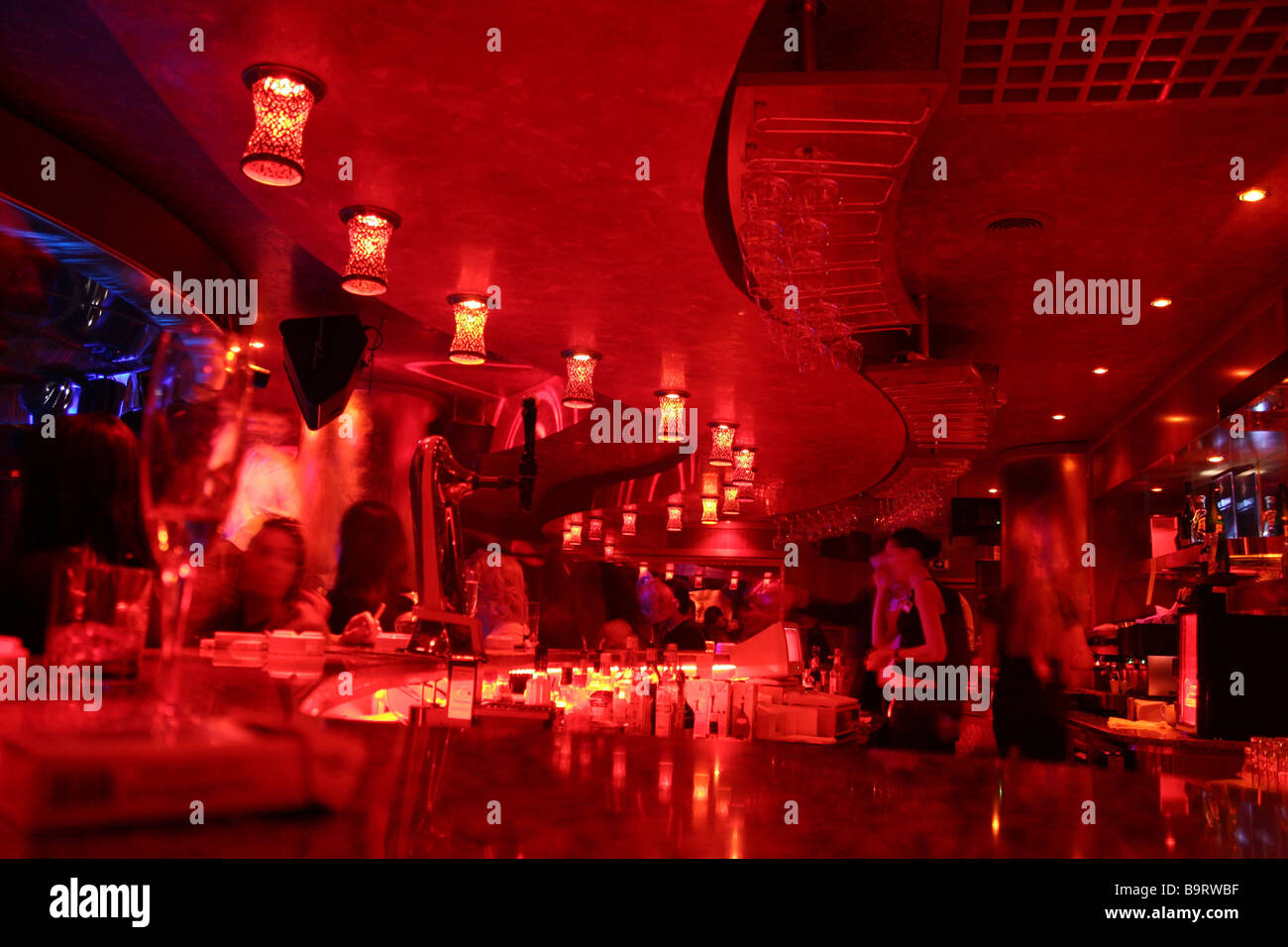 red bar interior Stock Photo - Alamy