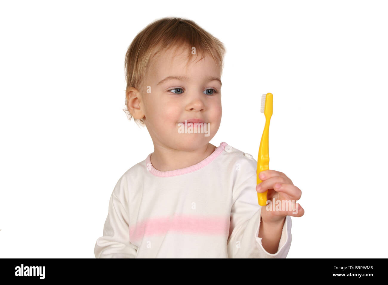baby with tooth brush Stock Photo - Alamy
