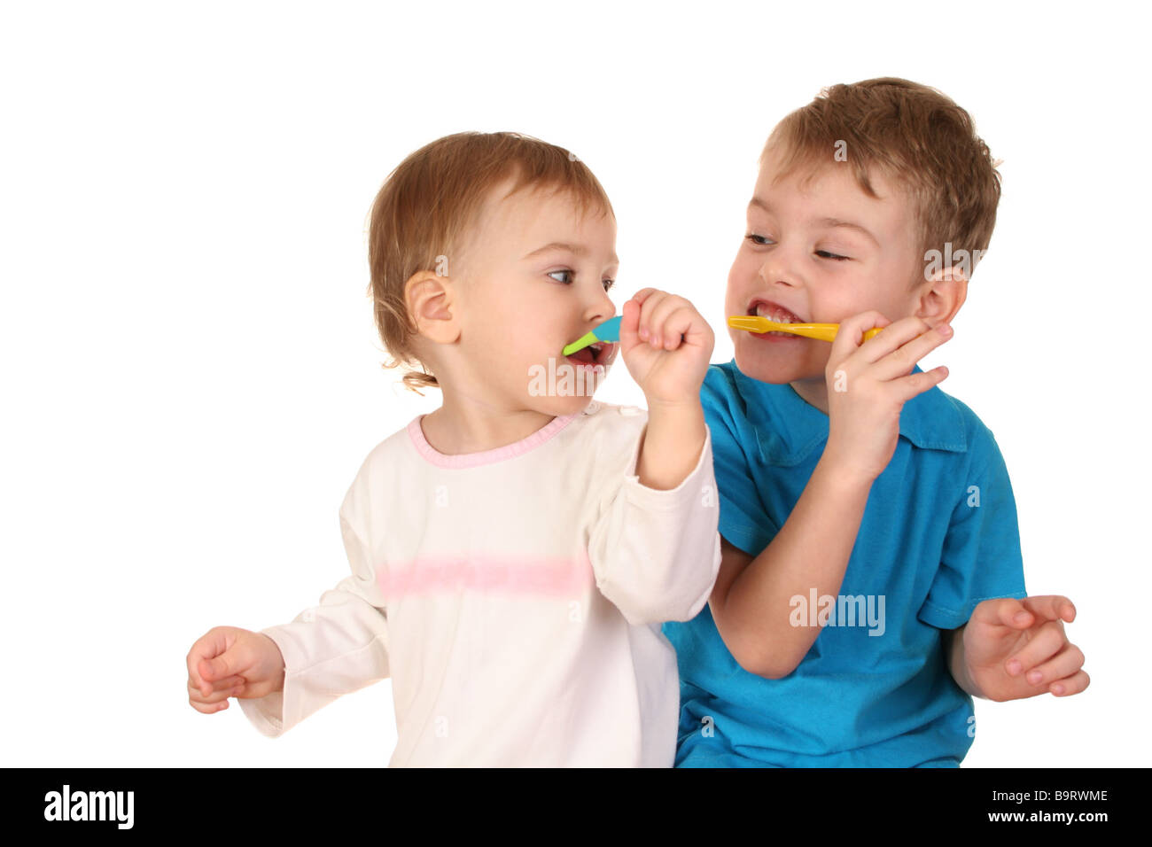 children with tooth brushes Stock Photo - Alamy