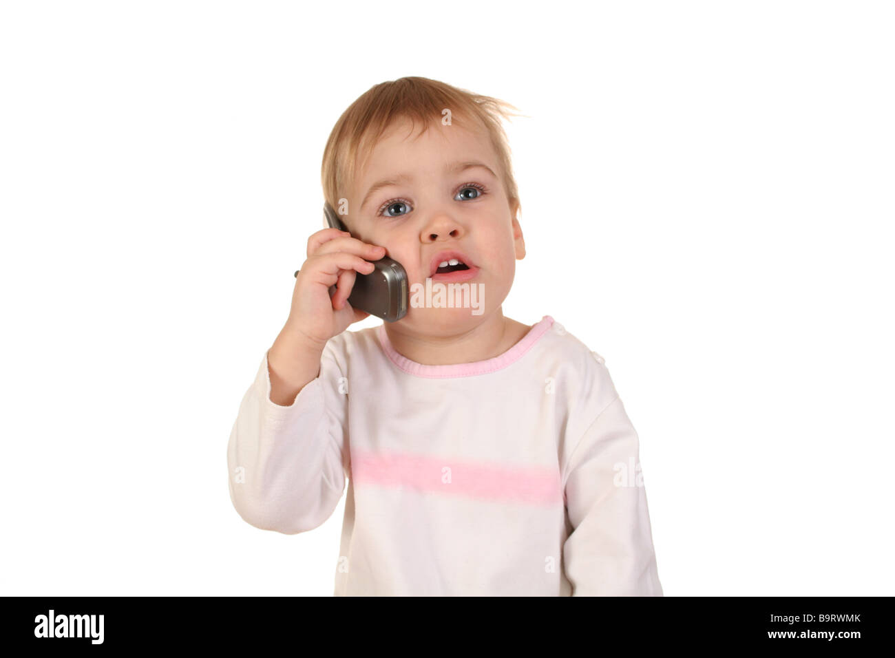 baby with phone 2 Stock Photo - Alamy