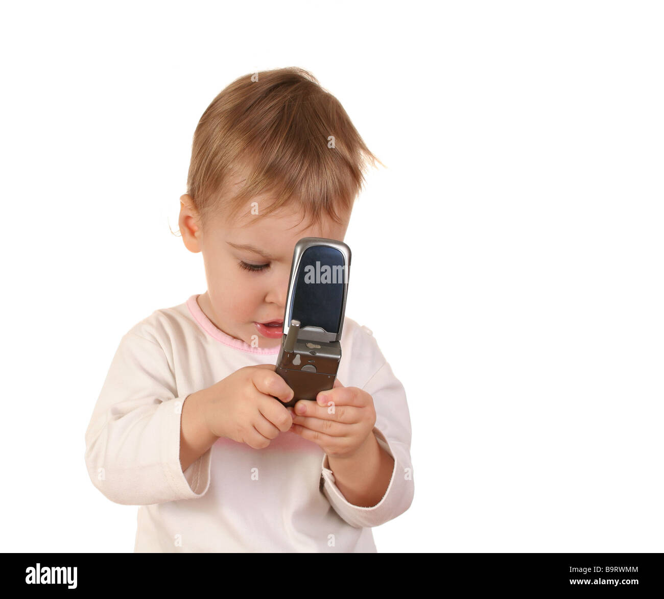 baby with phone 3 Stock Photo - Alamy