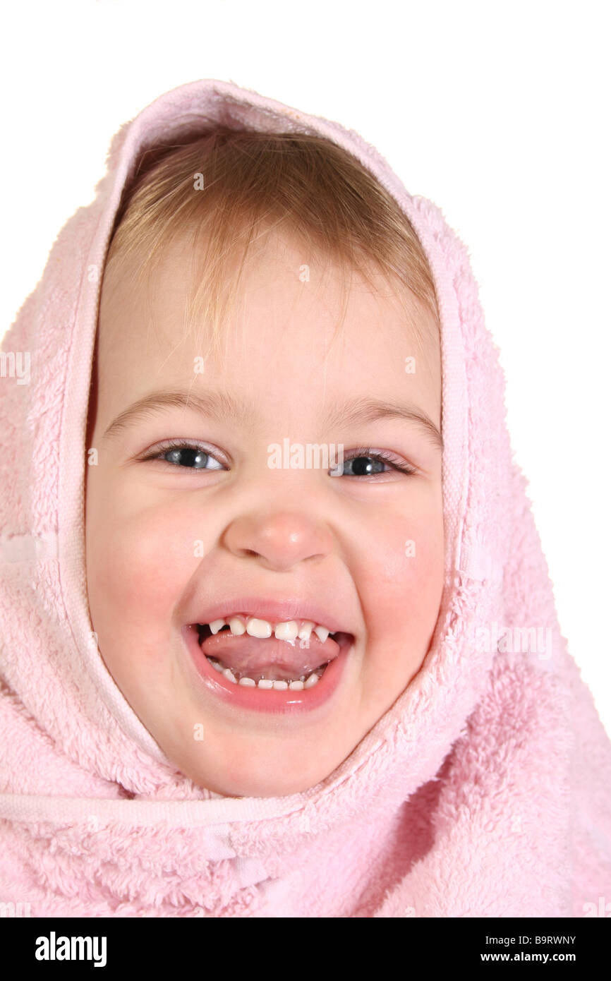 baby with towel Stock Photo - Alamy