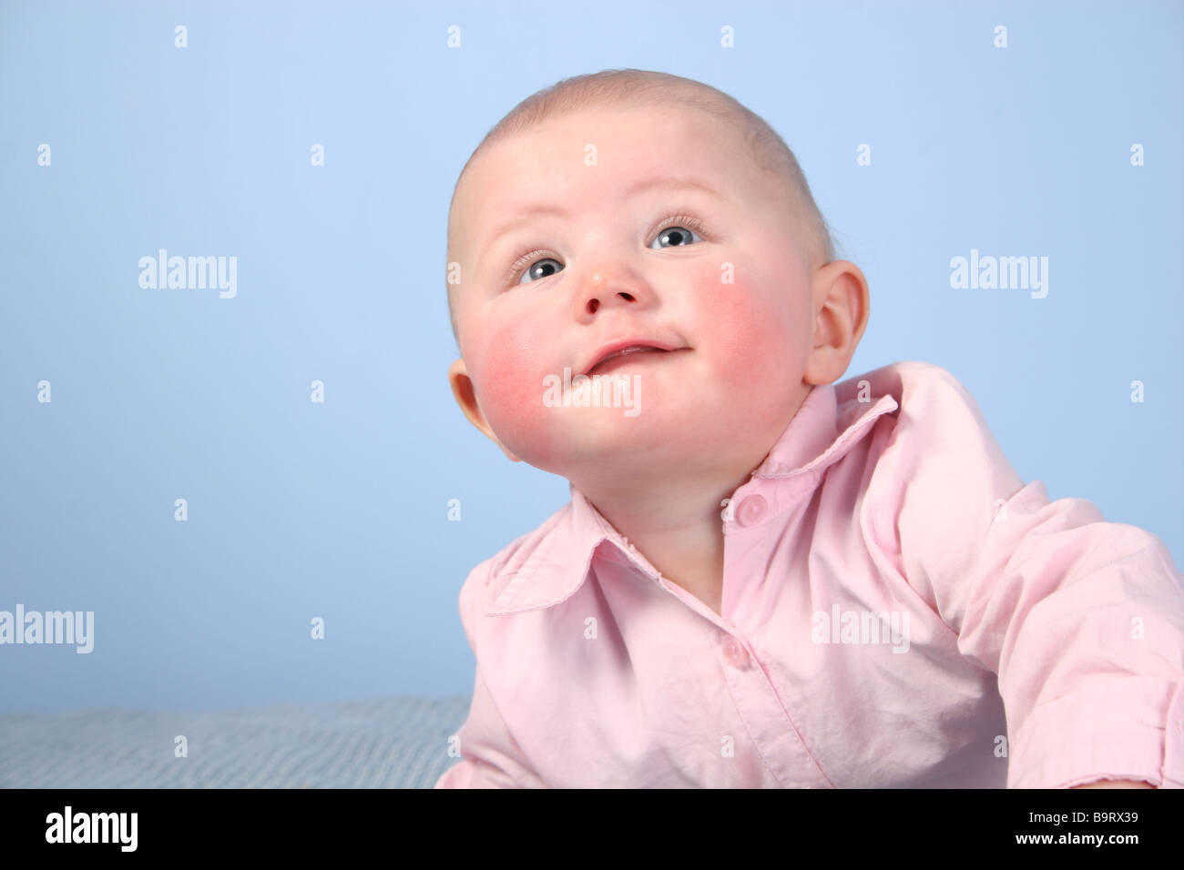baby face with red cheek Stock Photo - Alamy