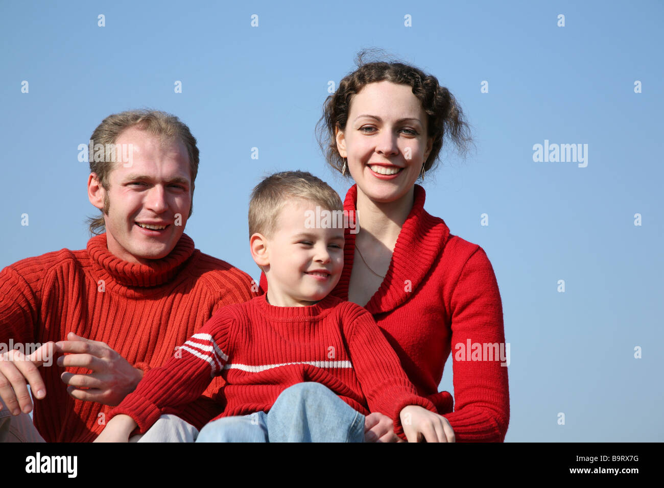 family with boy faces Stock Photo - Alamy