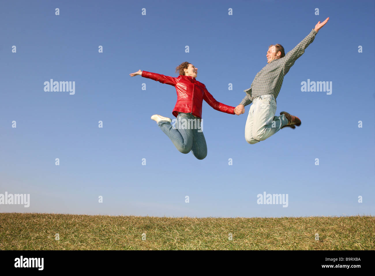 fly spring couple Stock Photo - Alamy