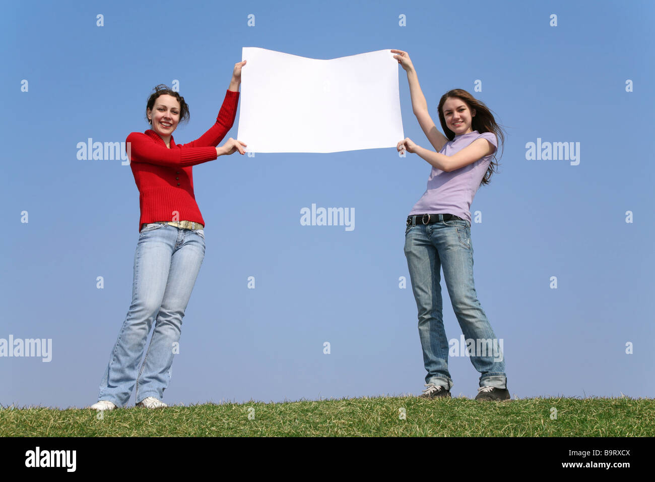 girls with paper Stock Photo - Alamy