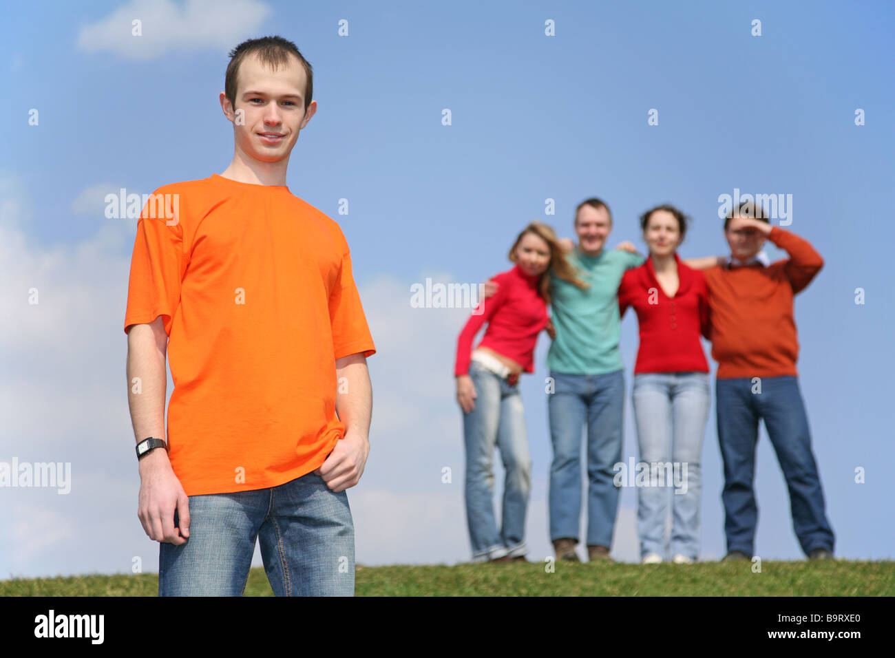 boy and group of friends Stock Photo - Alamy