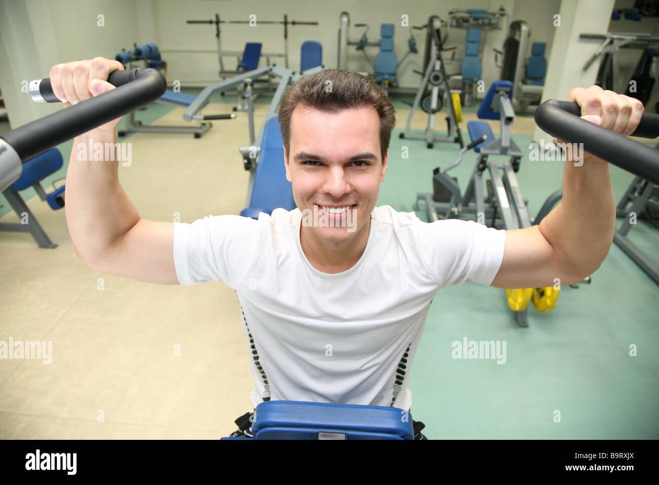 gym man in health club Stock Photo - Alamy